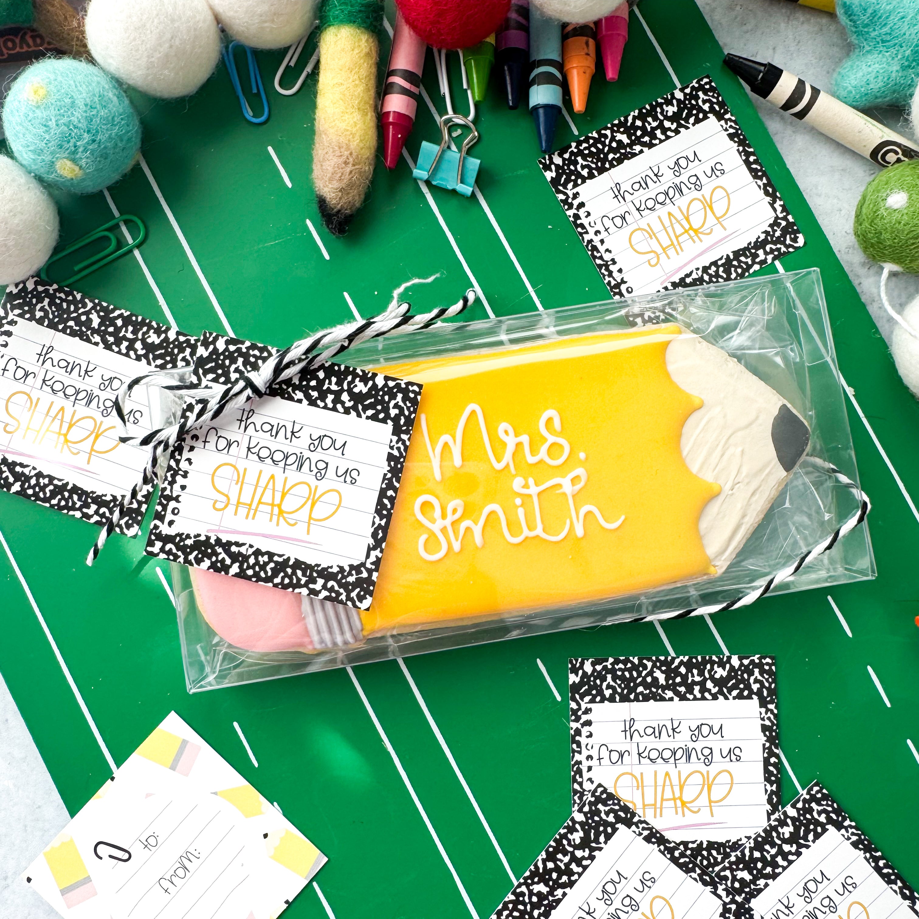 2025 thank you for keeping us sharp square tags - pack of 24 – Sweet ...