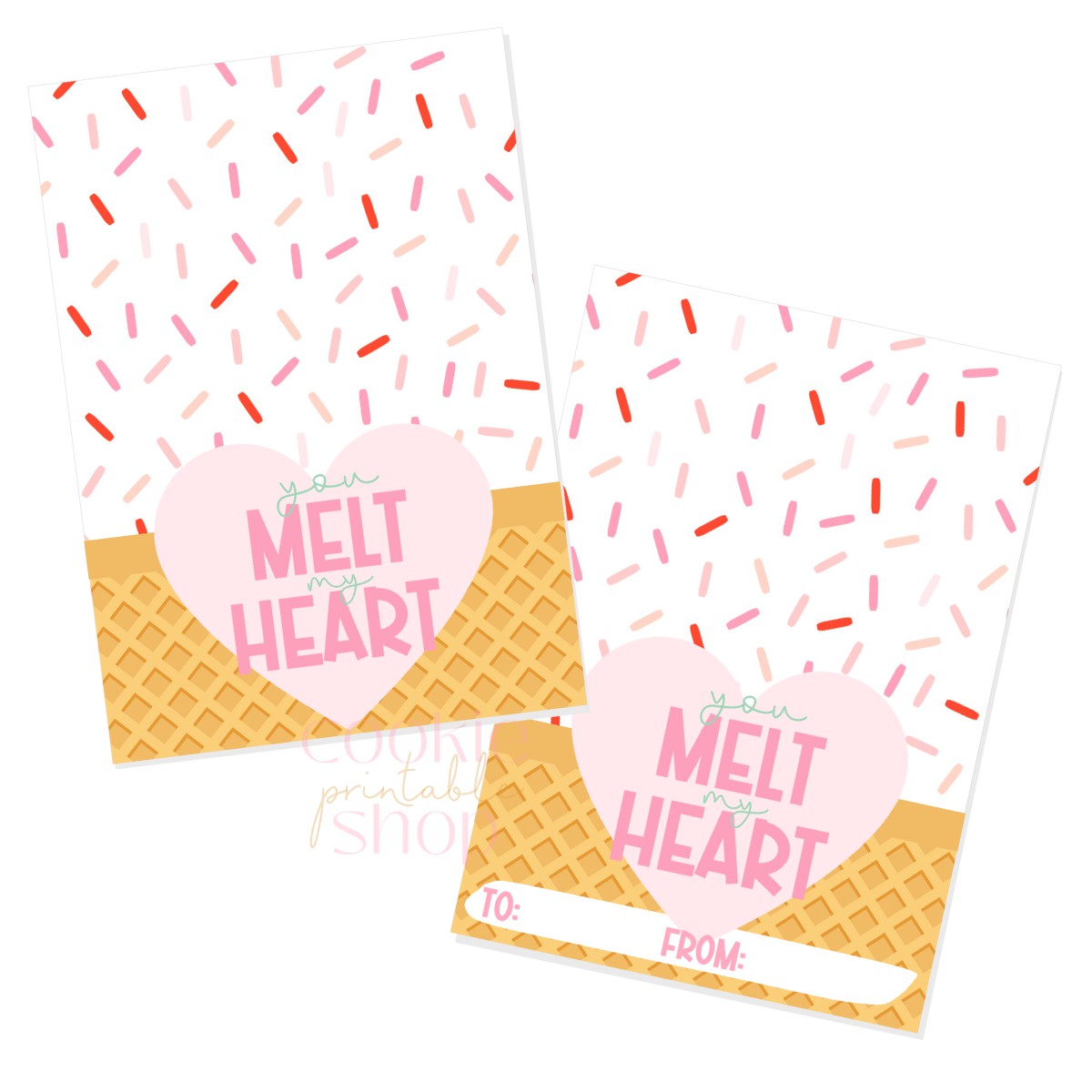 you melt my heart cookie card - digital download – Sweet Dream ...